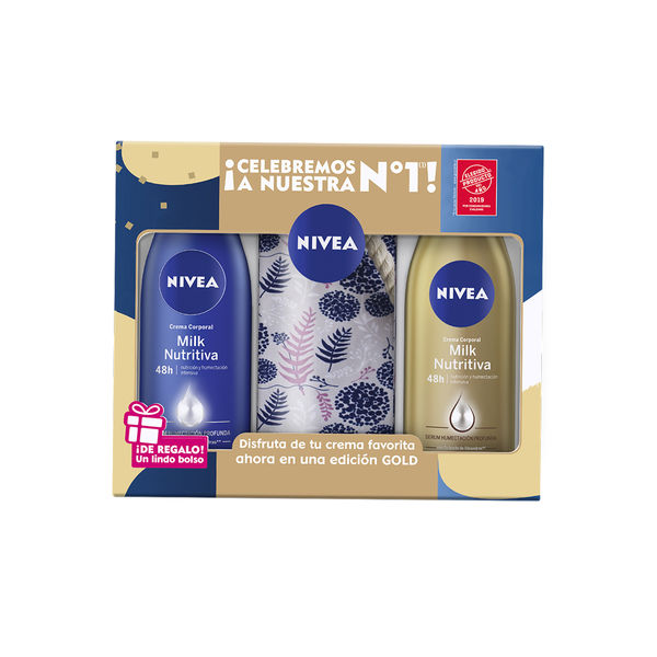 NIVEA Milk 400ml + Nivea Milk Gold 400ml+ bolso de regalo | Preunic
