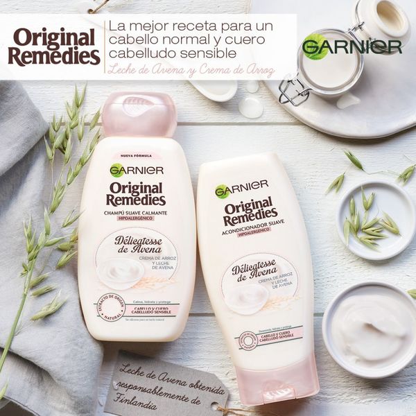 Shampoo Original Remedies Delicatesse Avena 300 Ml - Cuidado suave y ...