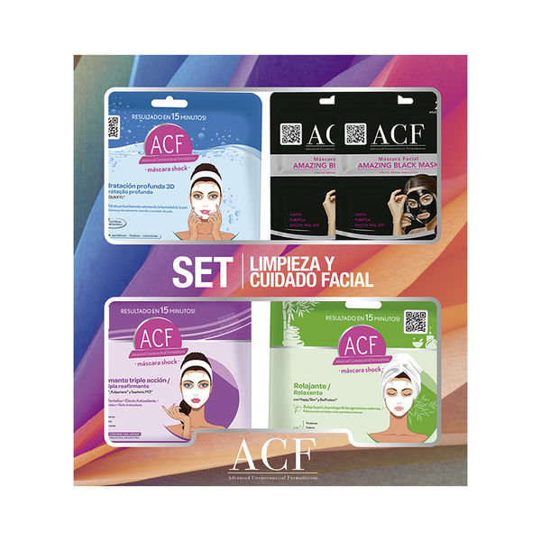 ACF kit de mascarillas Limpieza y cuidado facial x5 | Preunic