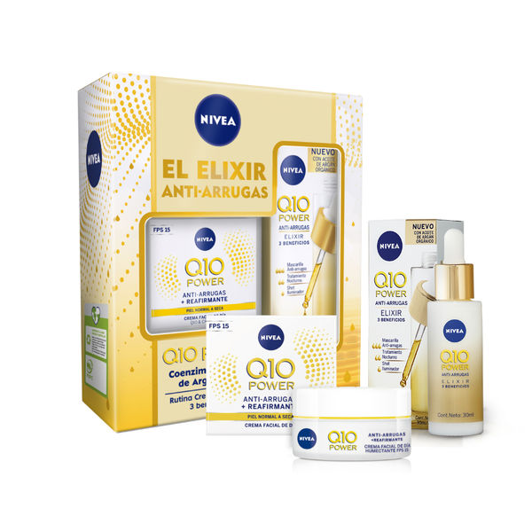 Pack NIVEA Q10 Anti-arrugas Día 50ml + Q10 Elixir Antiarrugas 30 ml | Preunic