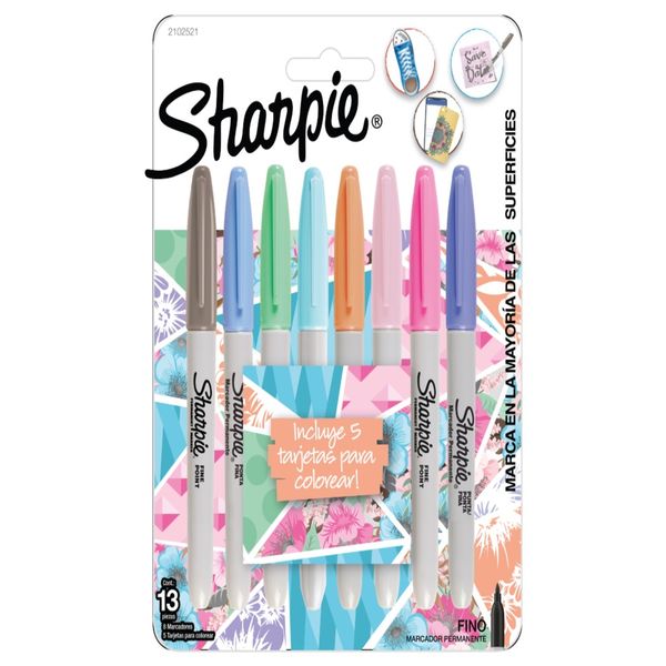 Sharpie Punta Fina Pastel X8 | Preunic