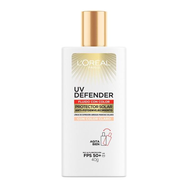 Uv Defender Fluido Cuidado Anti Fotoenvejecimiento Tono Claro Fps 50+ 40 Ml | Preunic