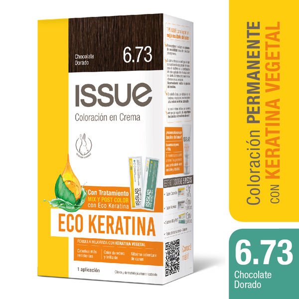 Tintura Issue Kit Eco Keratina N°6.73 Chocolate Dorado