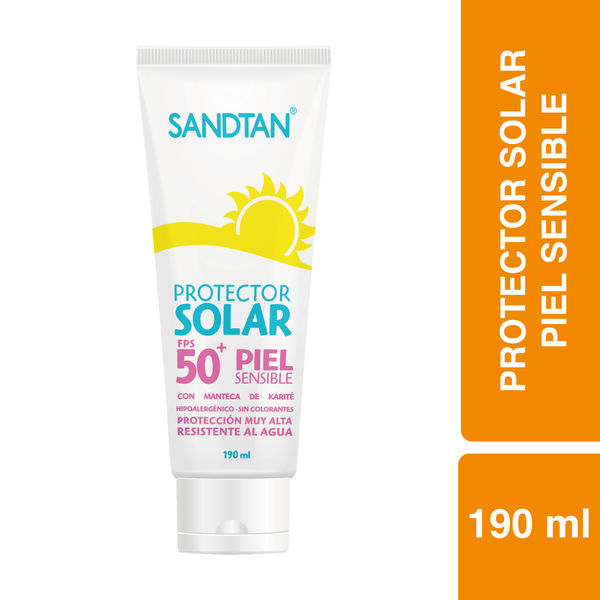 Sandtan Protector Solar Piel Sensible FPS 50+ 190 Gr