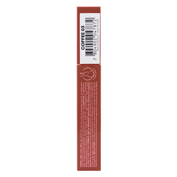 Labial Líquido Etienne Total Vinyl Long Lasting N° 03 Coffee
