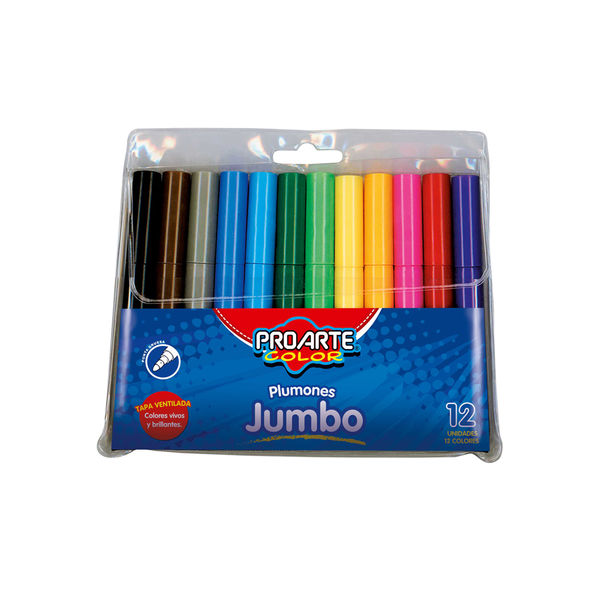 Plumones Jumbo de 12 colores | Preunic